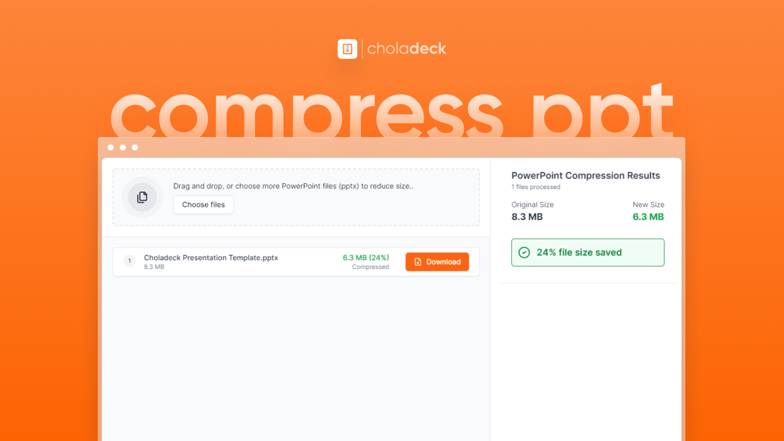 PowerPoint Compressor Tool: Reduce PPT File Size For Free