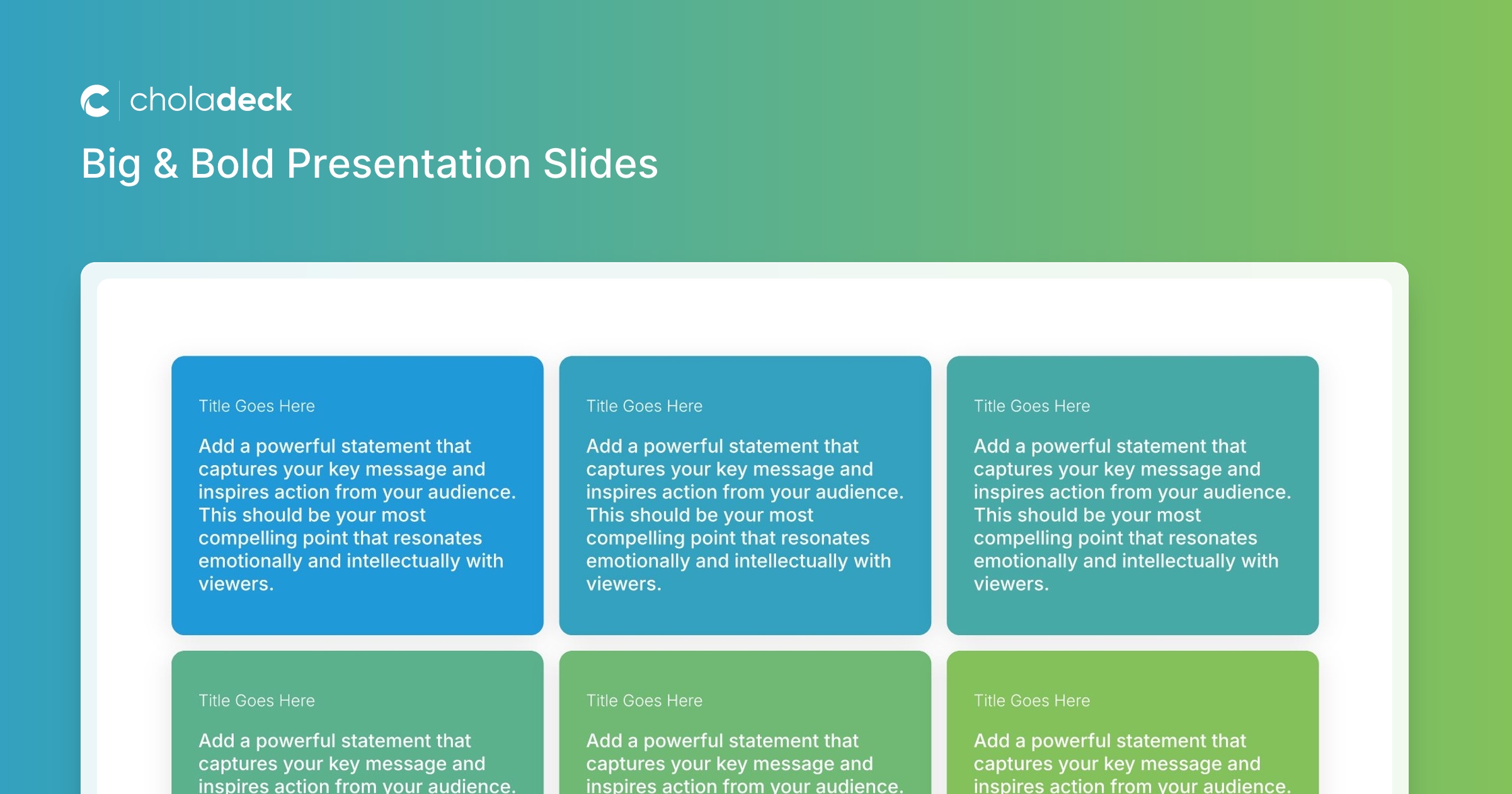 Big & Bold Slides: Make Statements with Large Text
