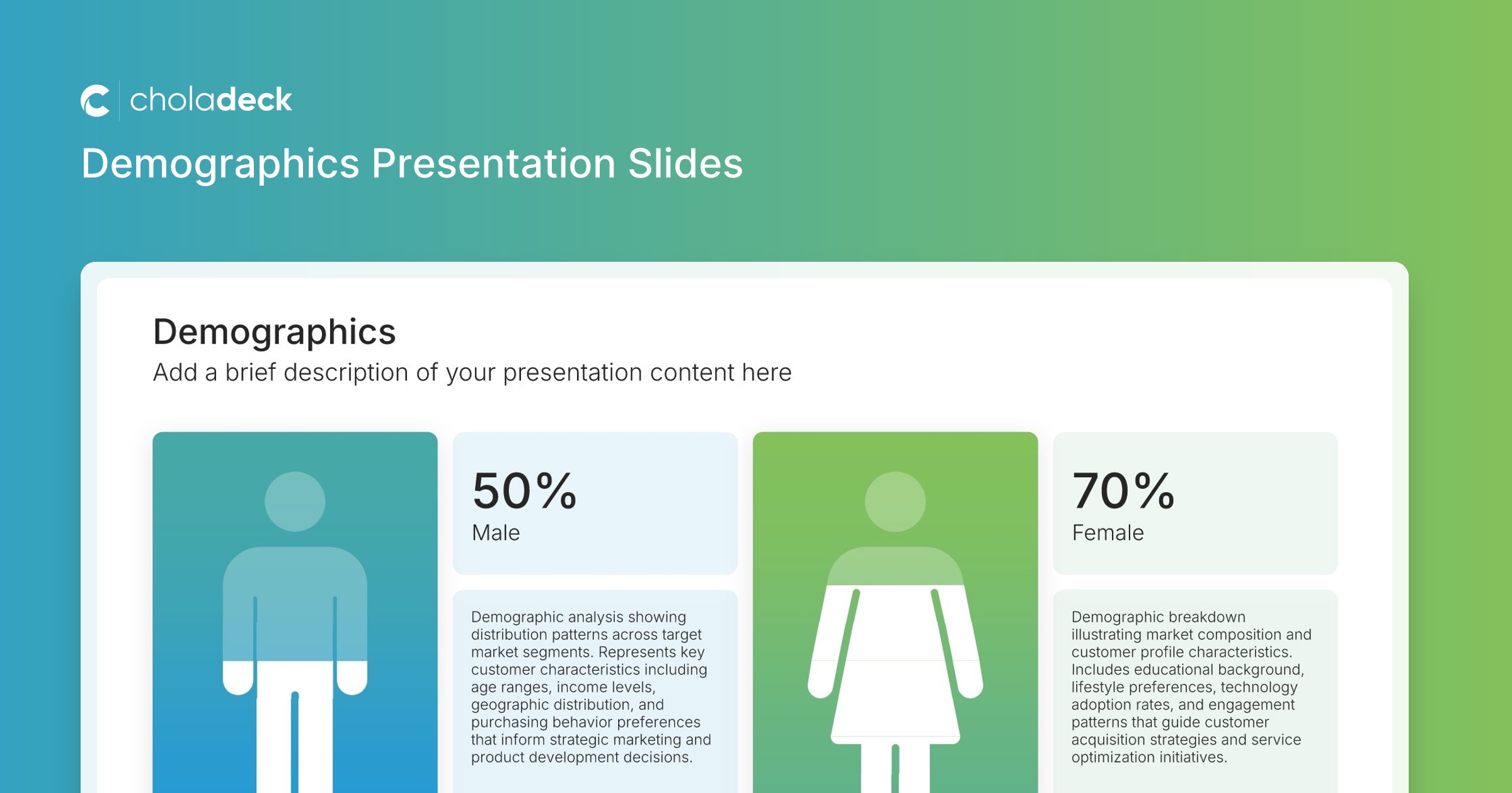 Demographics Slides: Visualize Audience Segments and Data