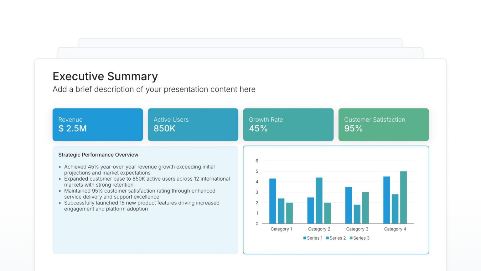 Executive Summary Slides: Present Key Points Concisely