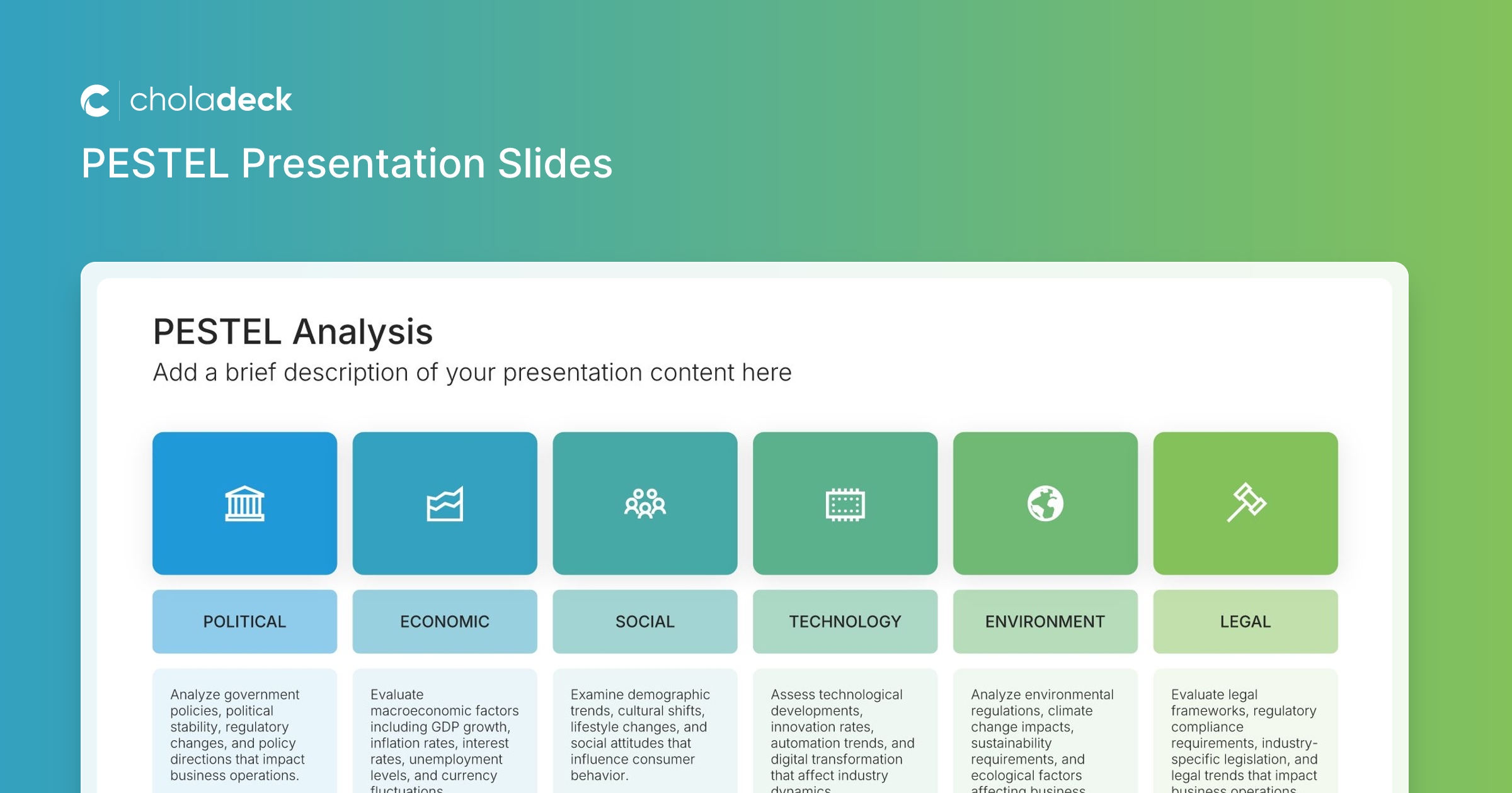 PESTEL Analysis Slides: Scan Your External Environment