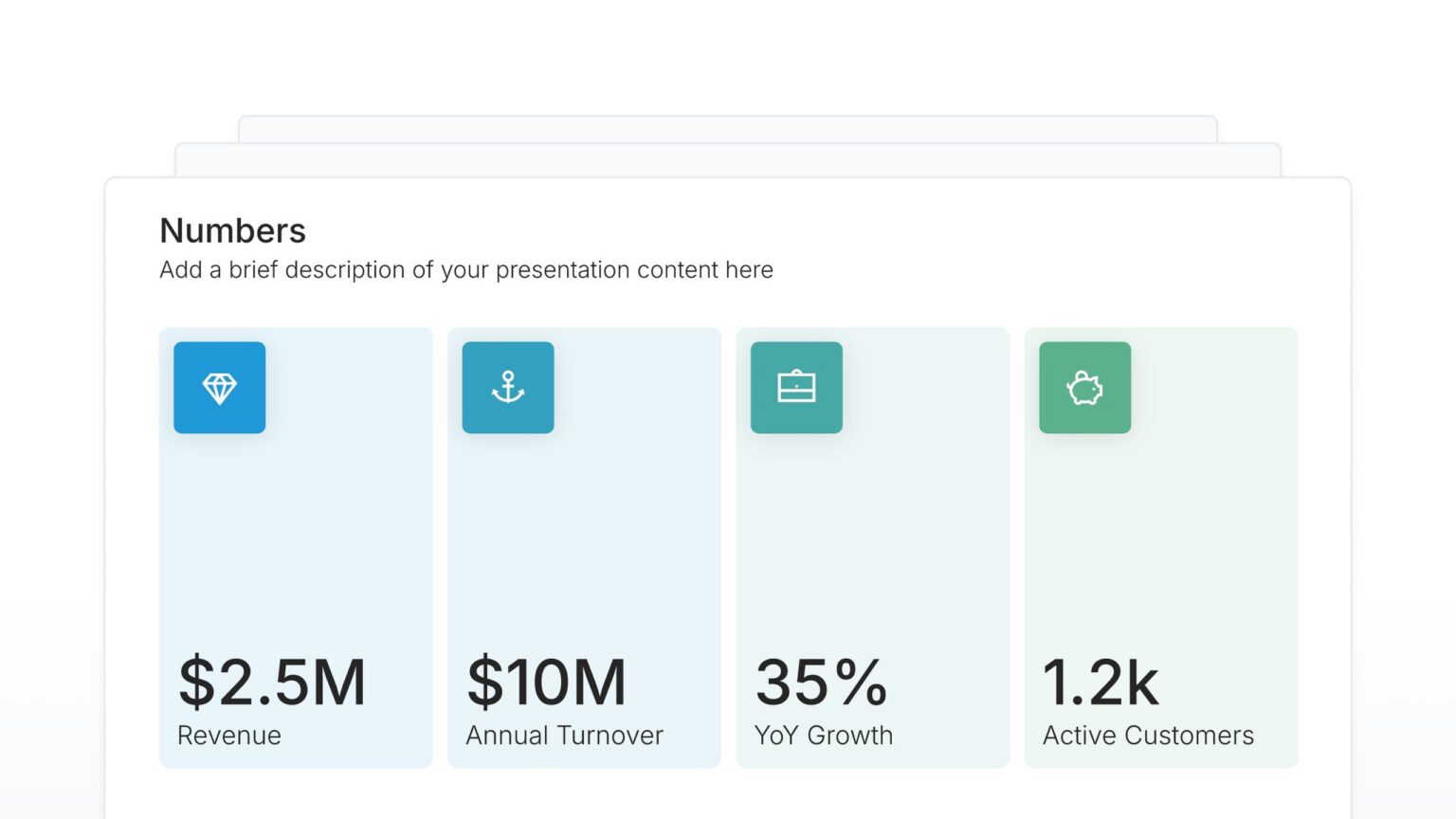 Simple Numbers Slides: Showcase Metrics Prominently