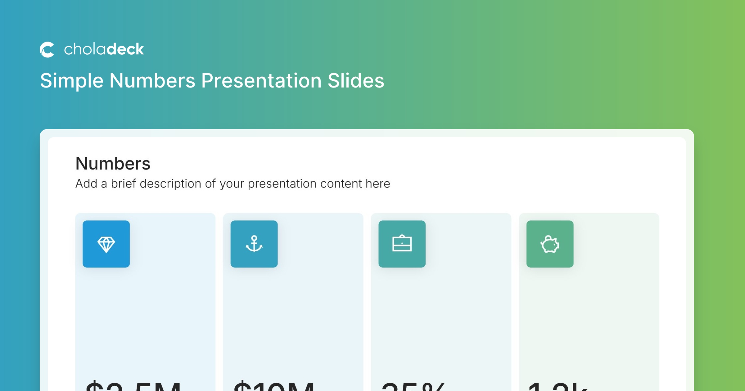 Simple Numbers Slides: Showcase Metrics Prominently