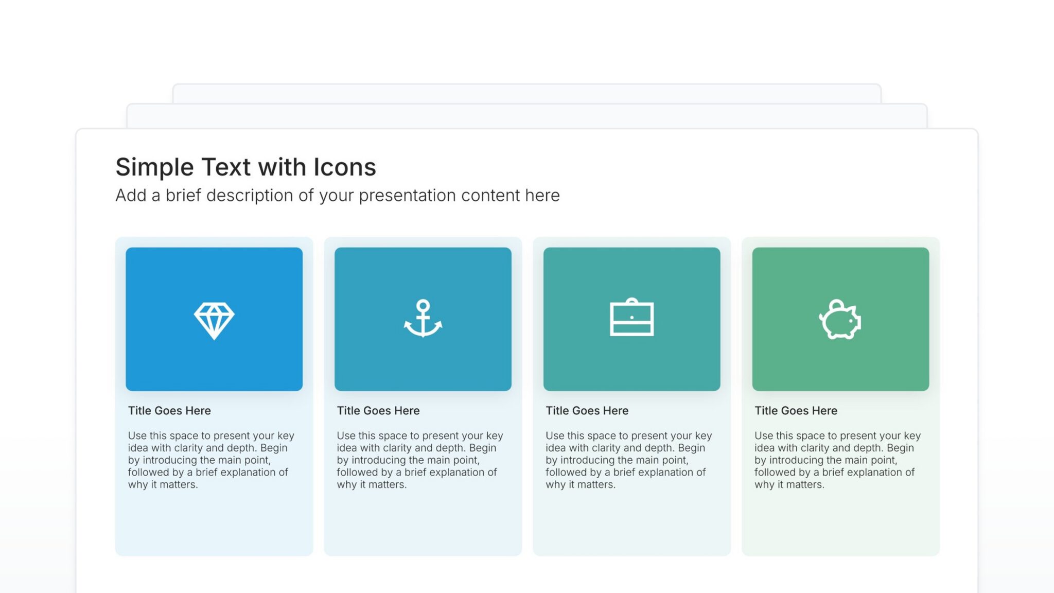 Simple Text with Icons Slides: Add Visual Cues to Content