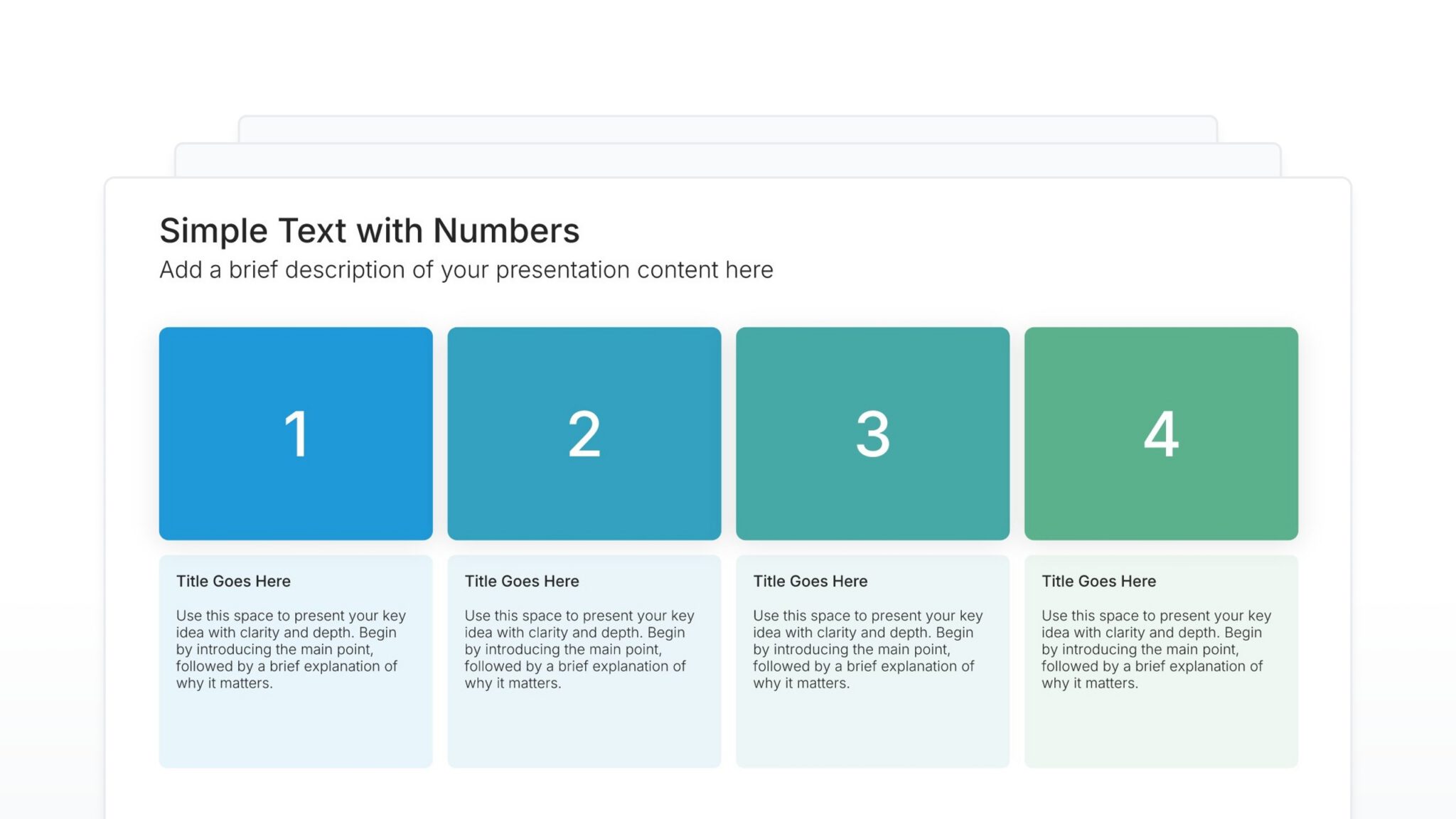 Simple Text with Numbers Slides: Organize Content by Count