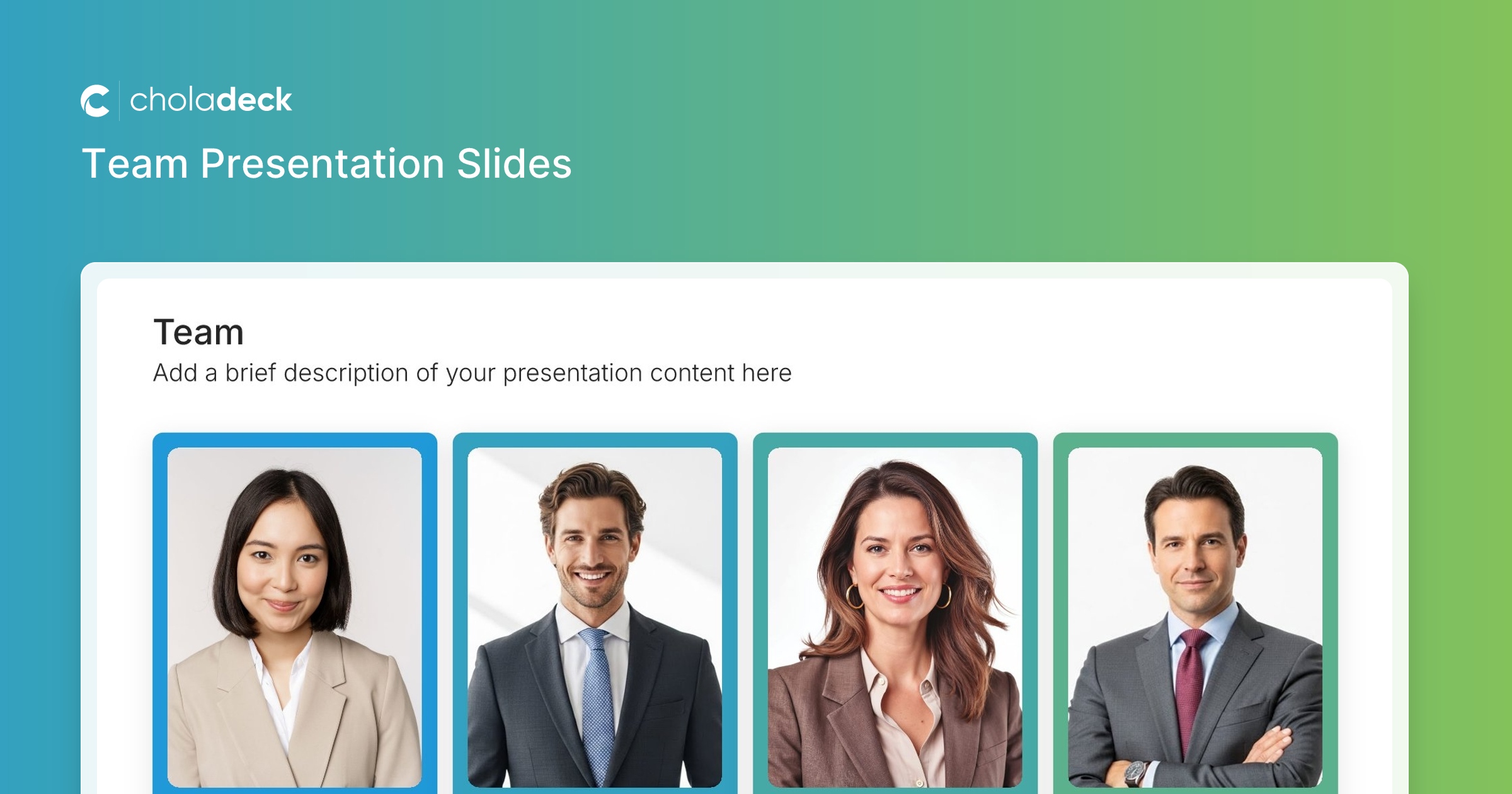 Team Slides: Introduce Your People and Their Roles