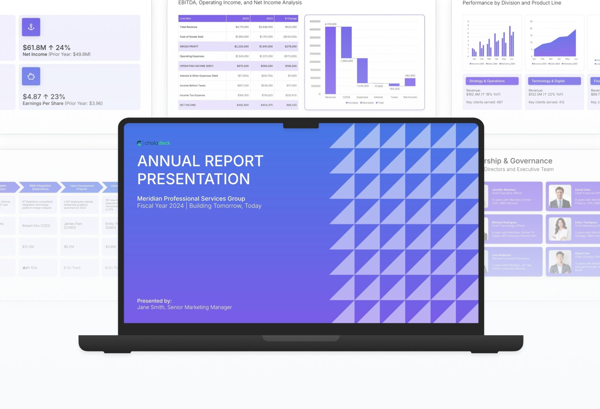 Annual Report Presentation Template for Organizations