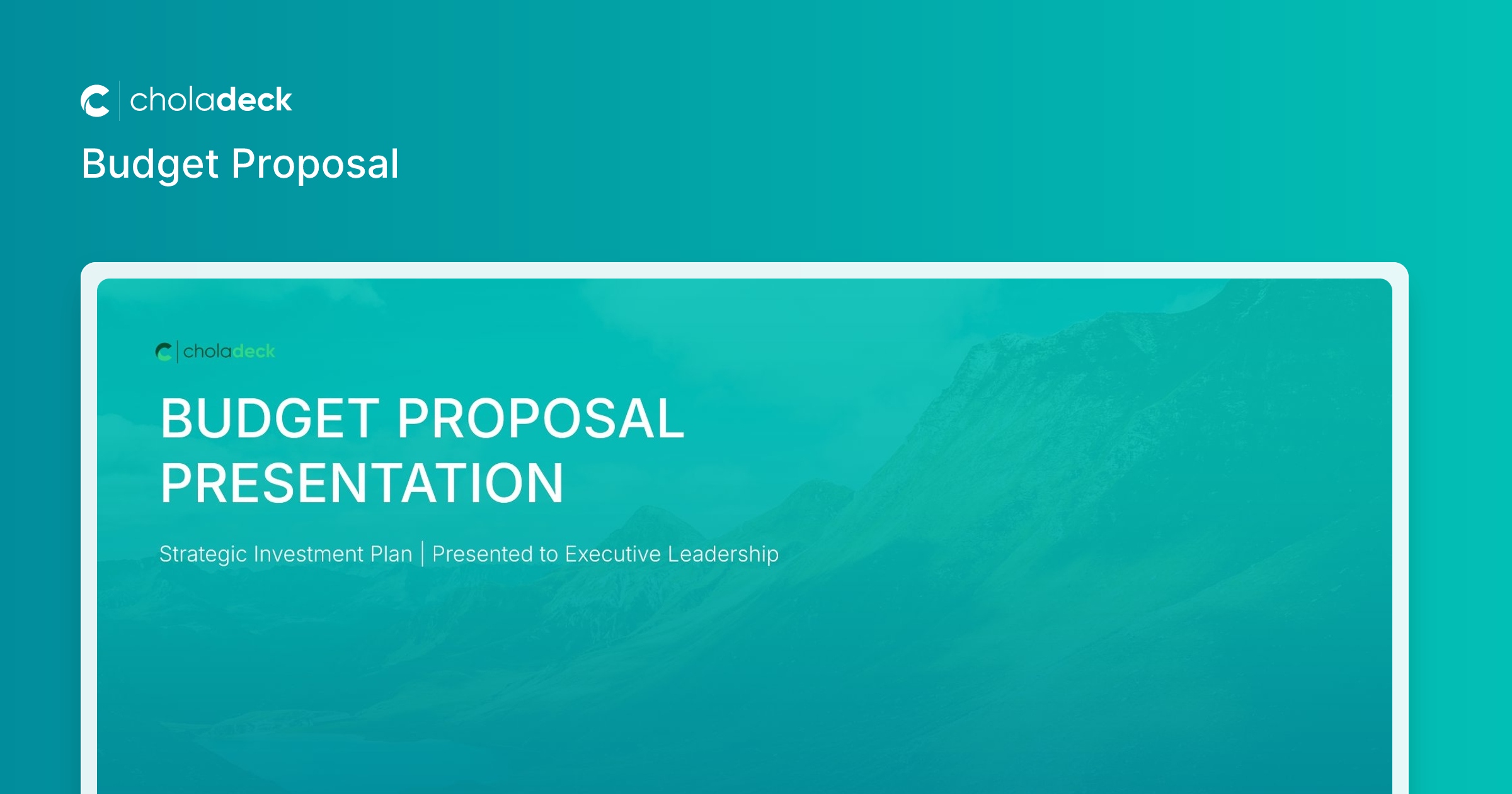 Budget Proposal Presentation Template for Organizations