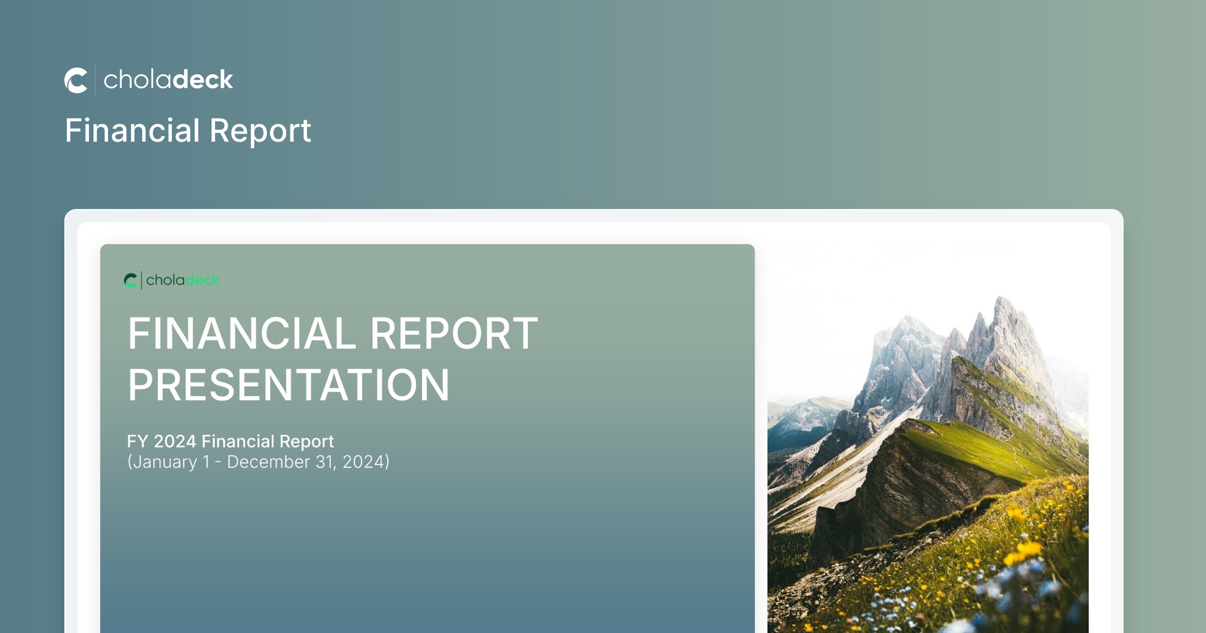 Financial Report Presentation Template for Organizations