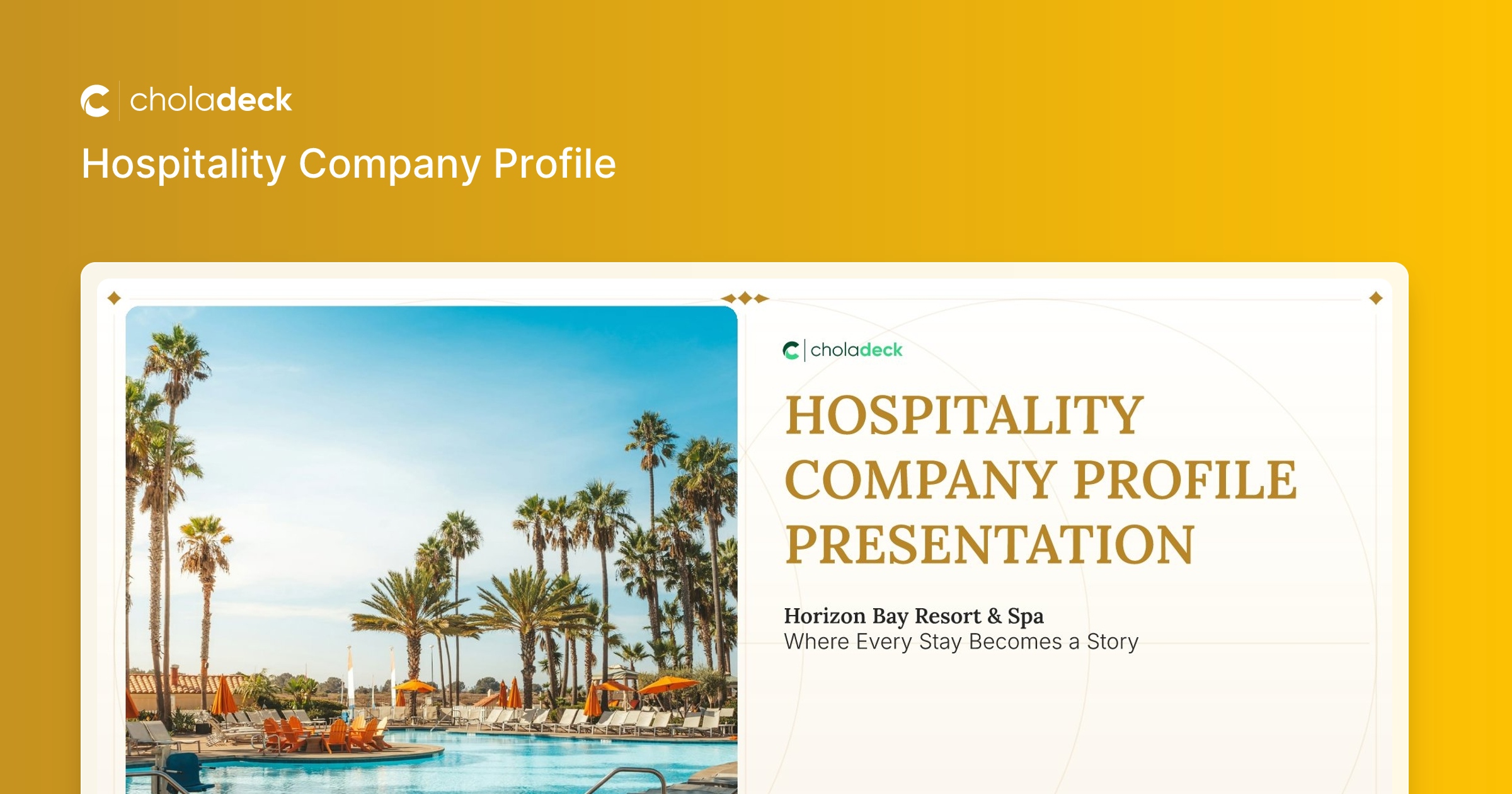 Hospitality Company Profile Template for Hotels and Resorts