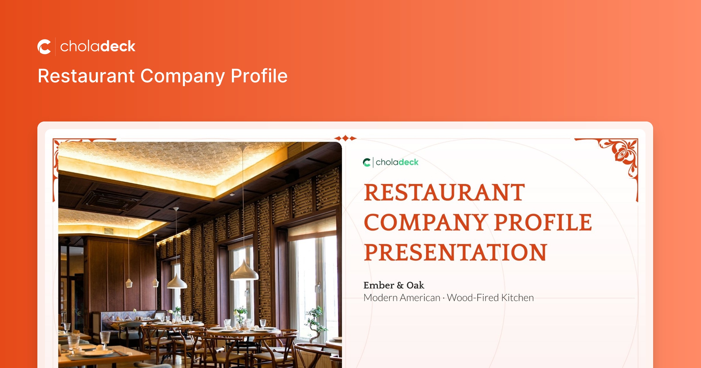 Restaurant Company Profile Presentation Template