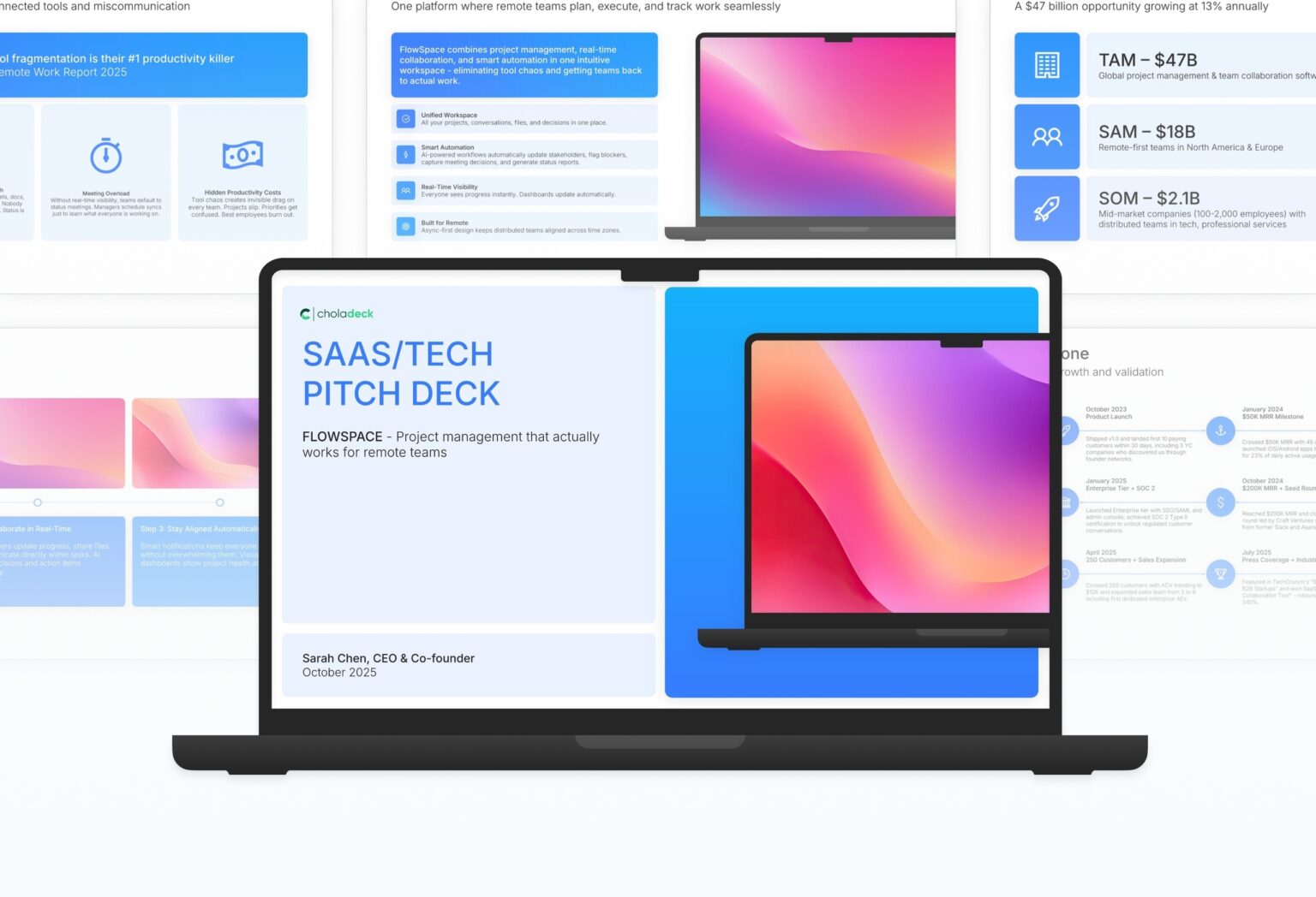 SaaS/Tech Series A Pitch Deck Template for Startups